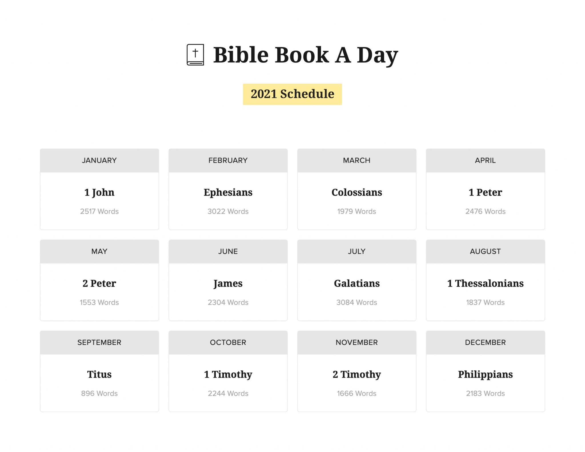 Resources • Bible Book A Day